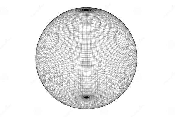 3d ball wireframe stock illustration. Illustration of steel - 1438690