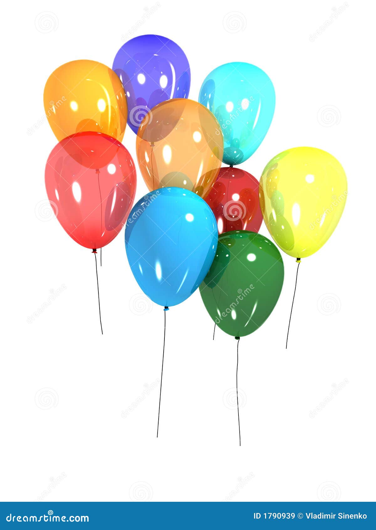 3D Balloons stock illustration. Illustration of helium - 1790939