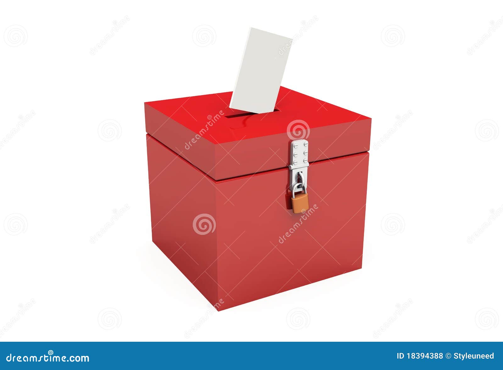 3D Ballot Box red 02 stock illustration. Illustration of closed - 18394388