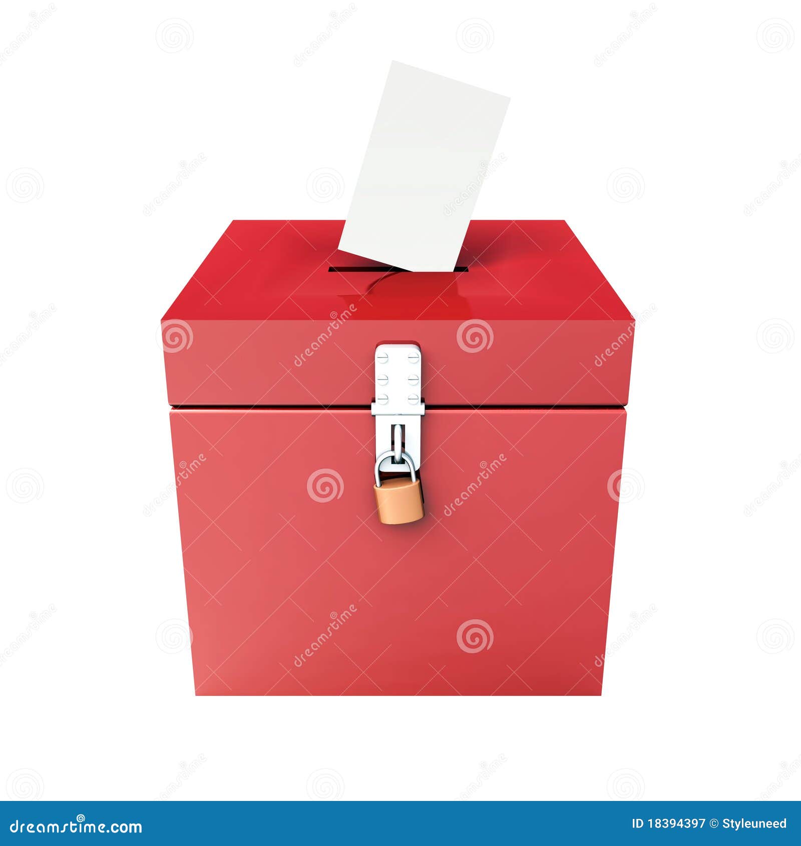 3D Ballot Box red 03 stock illustration. Illustration of conception ...