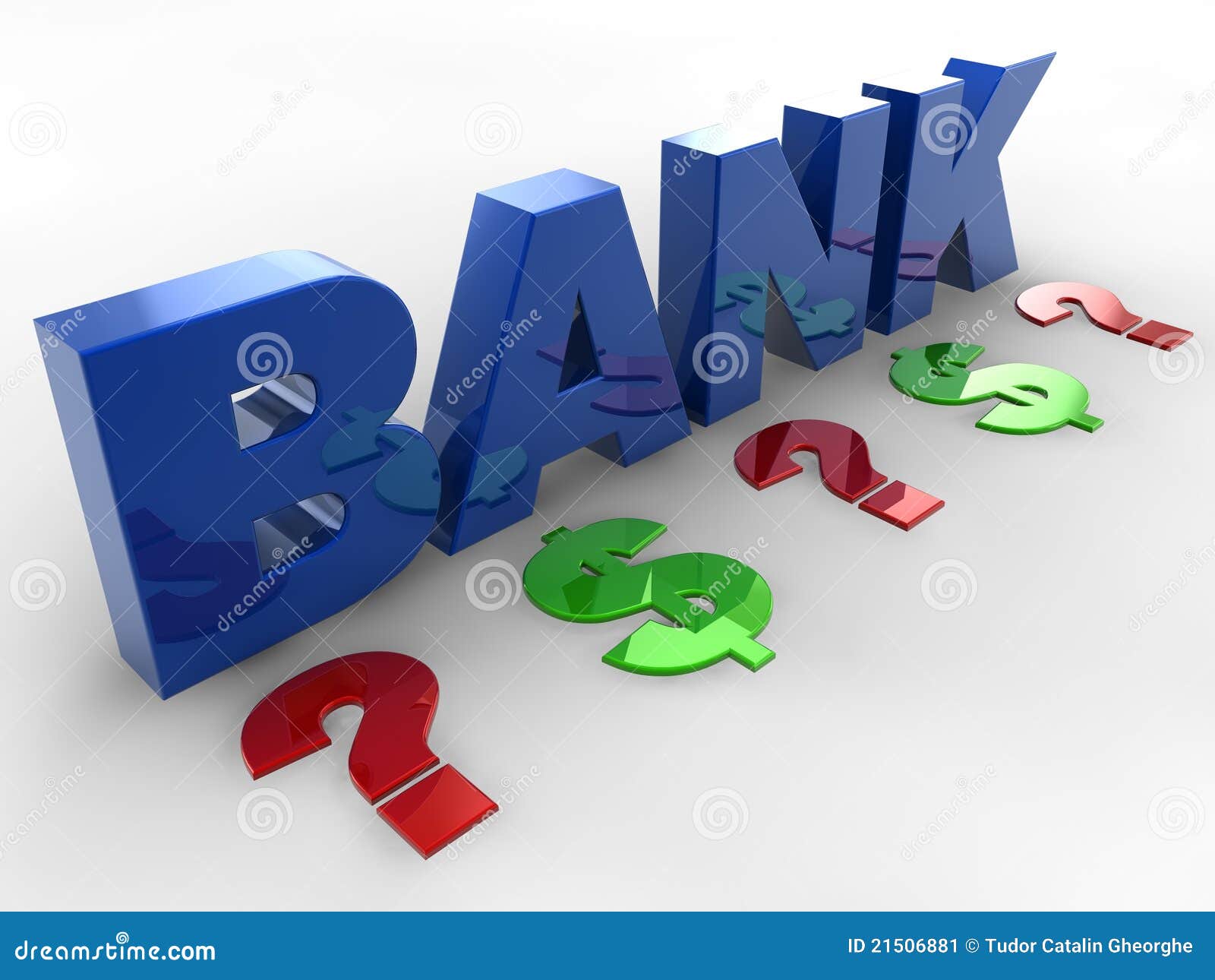 3D Bank text stock illustration. Illustration of safety - 21506881