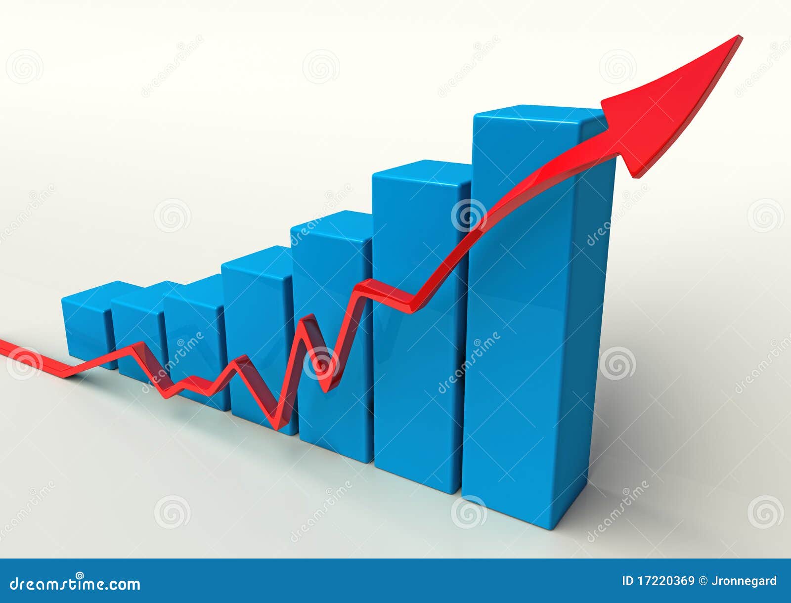 3D bar chart stock illustration. Illustration of business - 17220369