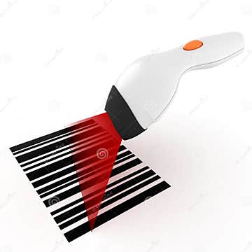 3d bar code scanner stock illustration. Illustration of product - 27652384