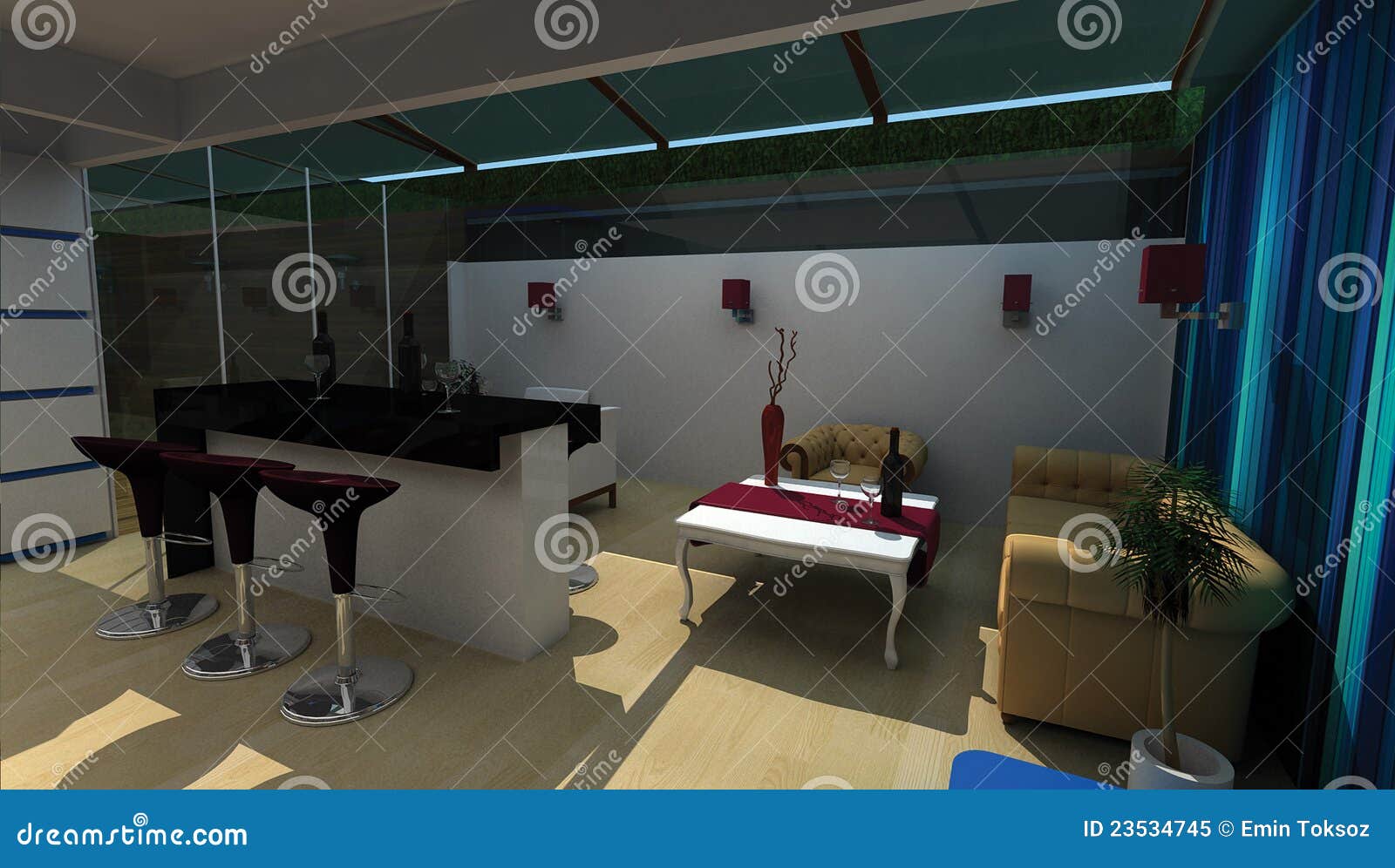 3d bar design stock image. Image of design, living, seat - 23534745