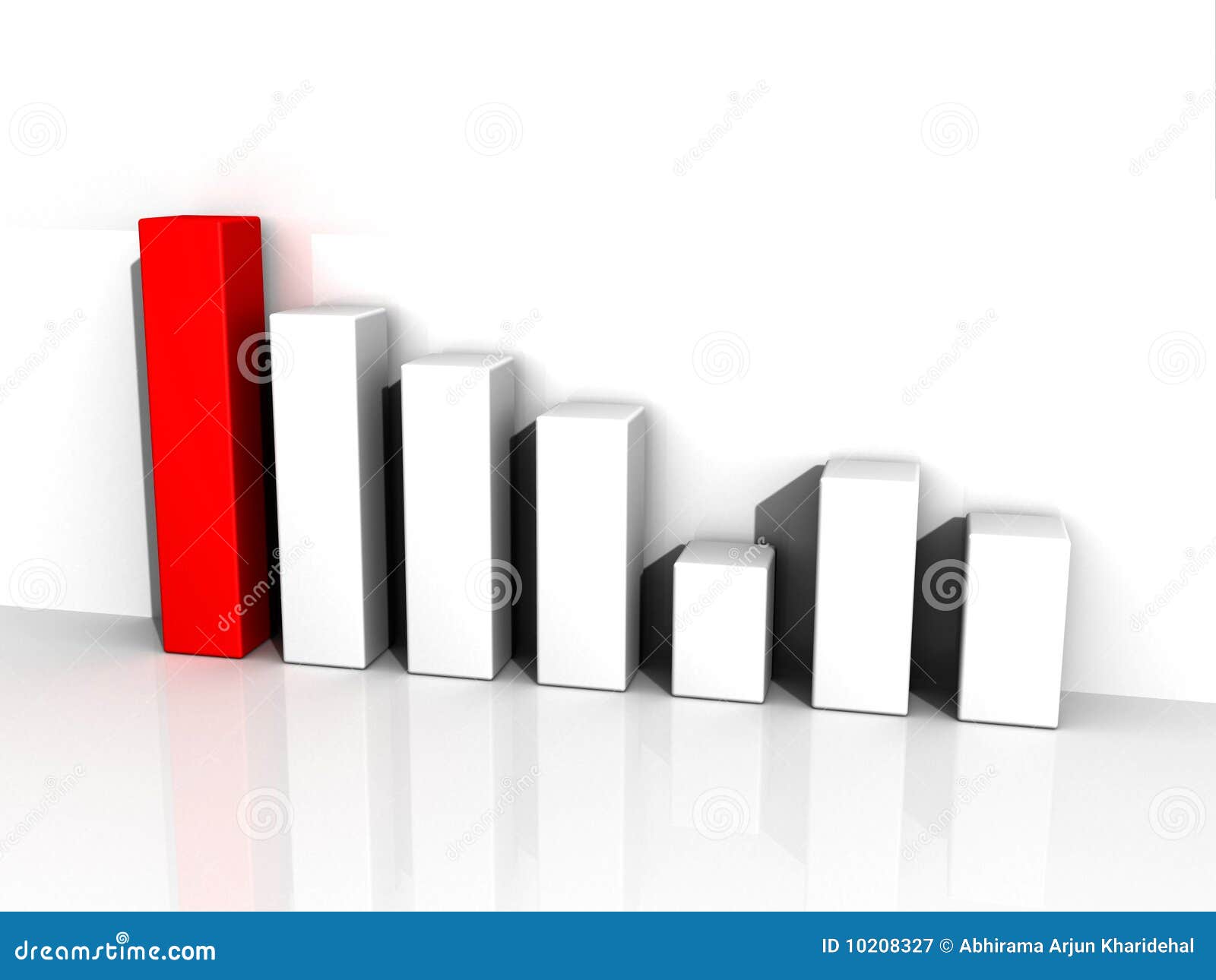 3D Bar Graph stock illustration. Illustration of growth - 10208327