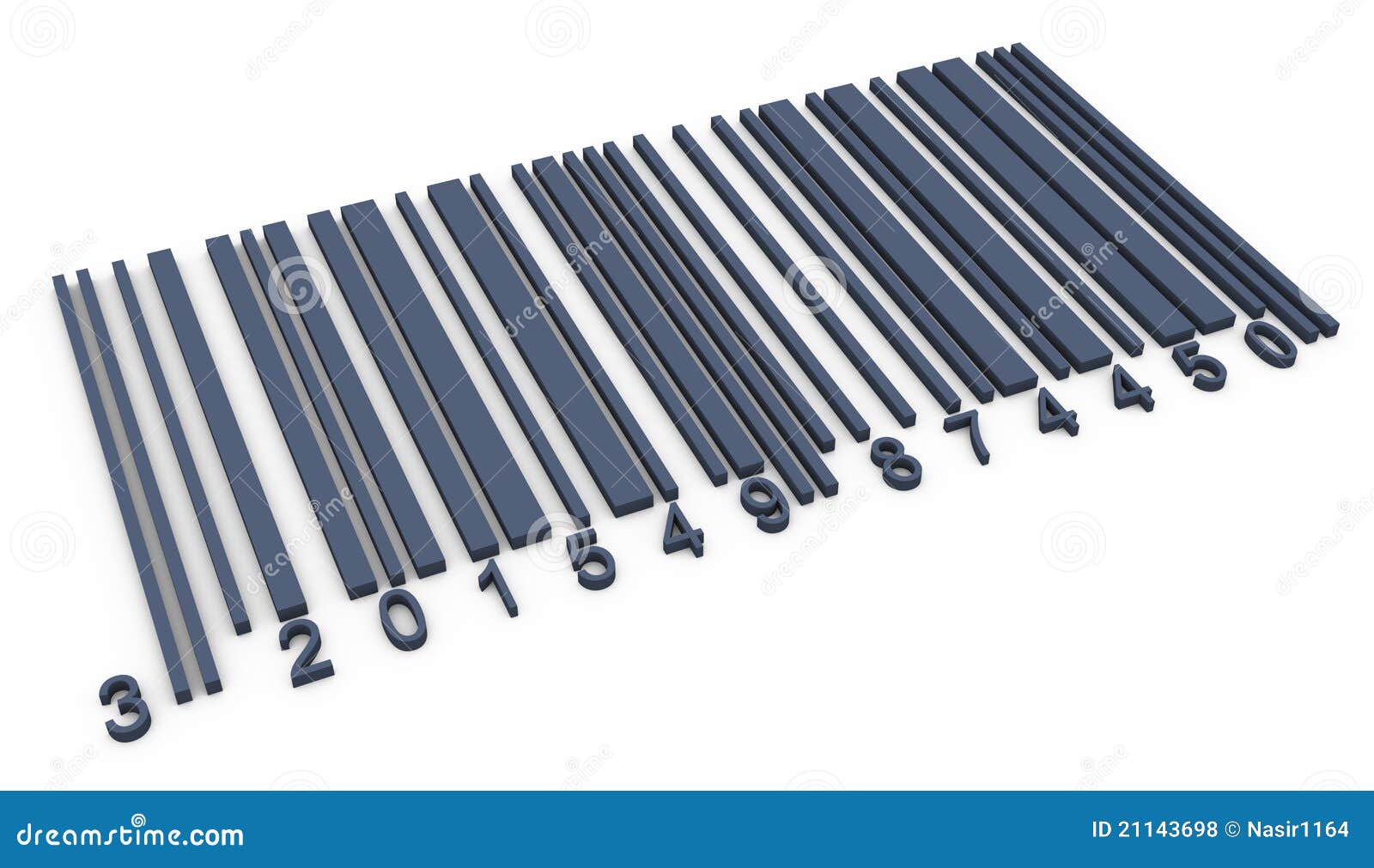 3d barcode stock illustration. Illustration of discount - 21143698