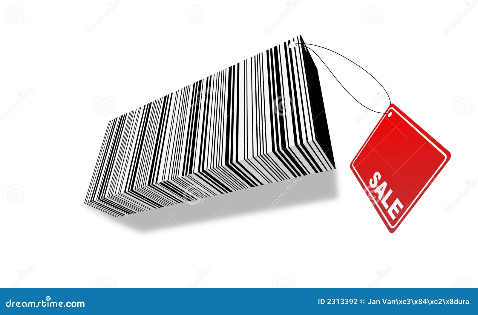 3d barcode with Sale label stock illustration. Illustration of scan ...