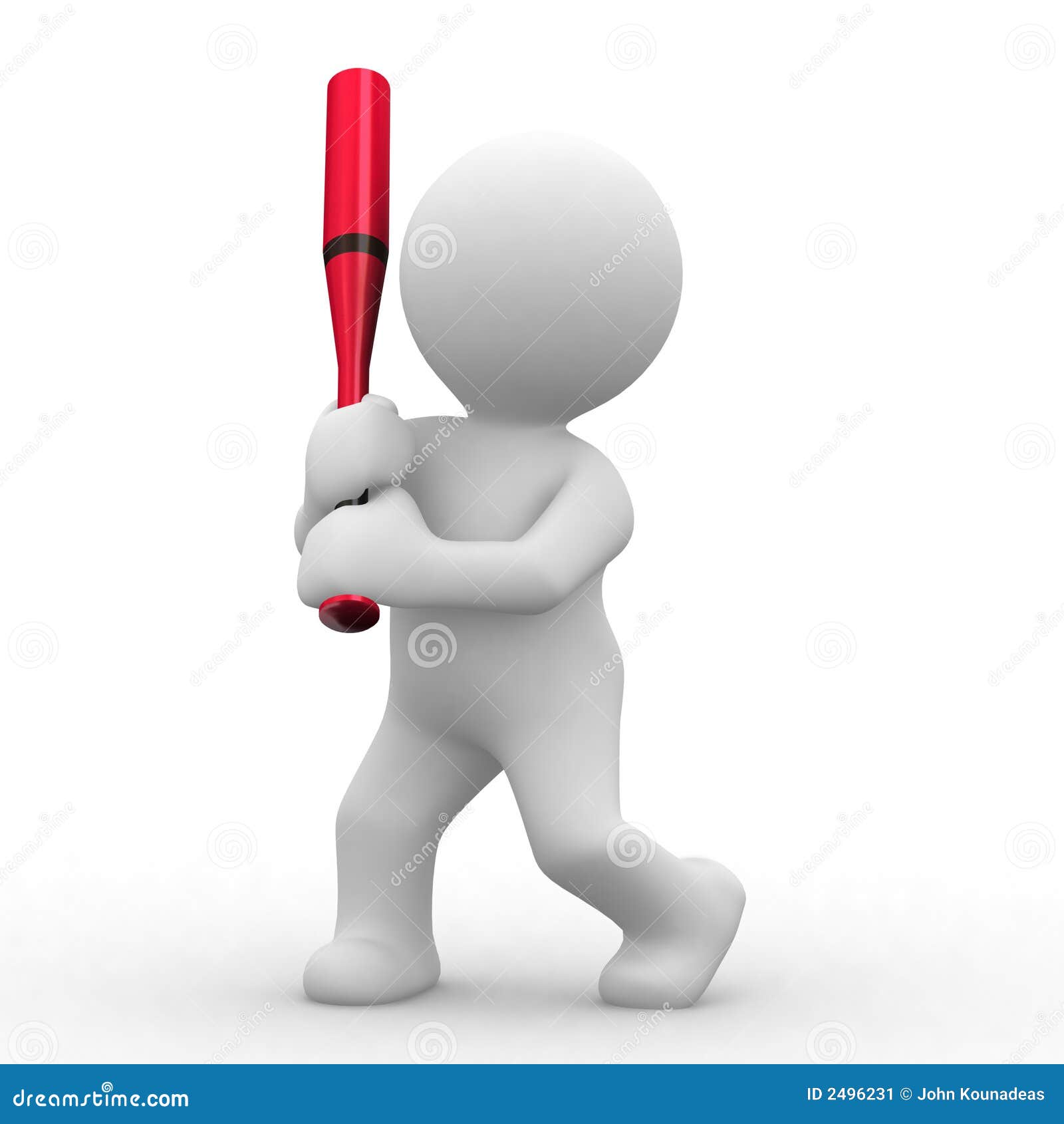 3d baseball human stock illustration. Illustration of hold - 2496231