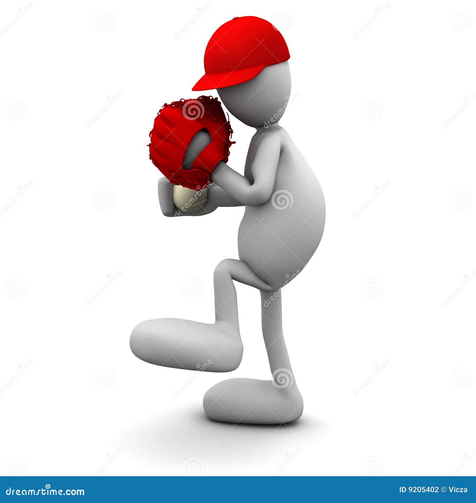 Baseball Pitcher Getting Ready To Throw Ball. Vector Sport Background ...