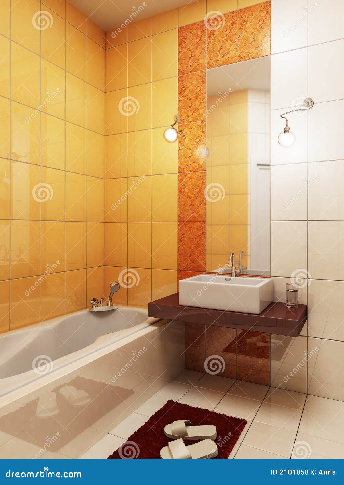 3d bathroom rendering stock illustration. Illustration of contemporary ...