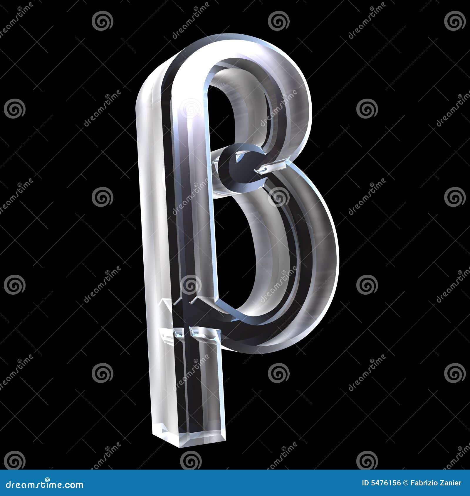 3D Beta symbol in glass stock illustration. Illustration of illustrate ...