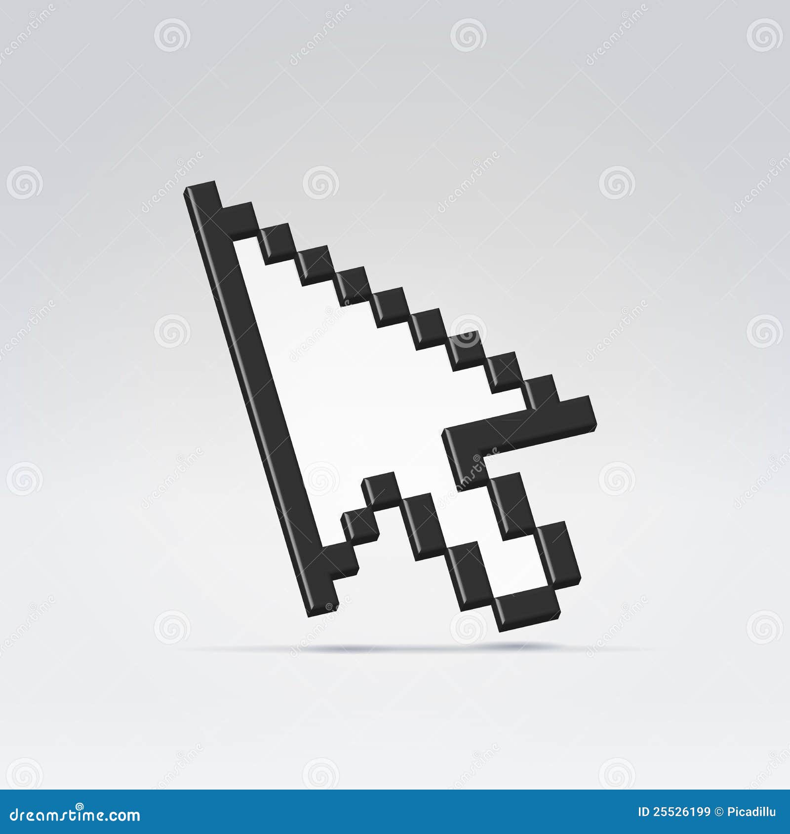 3d black arrow cursor icon stock vector. Illustration of element - 25526199