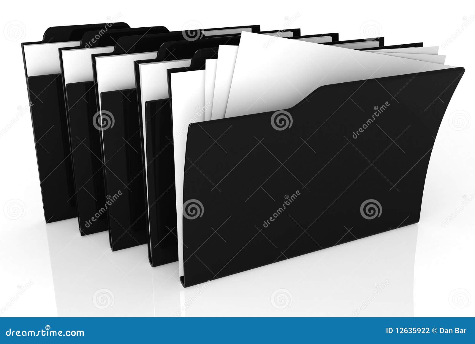 Black Dossier Folder Icon Isolated On White Background. Vector ...