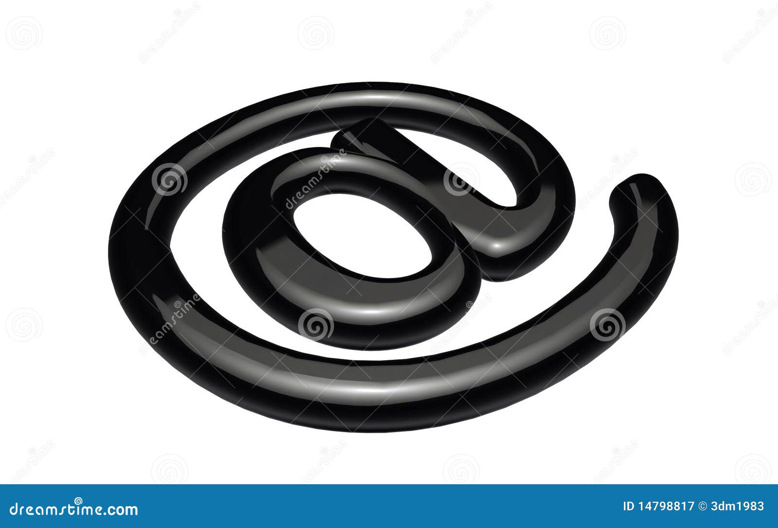 3D Black AT Symbol Royalty Free Stock Photography - Image: 14798817