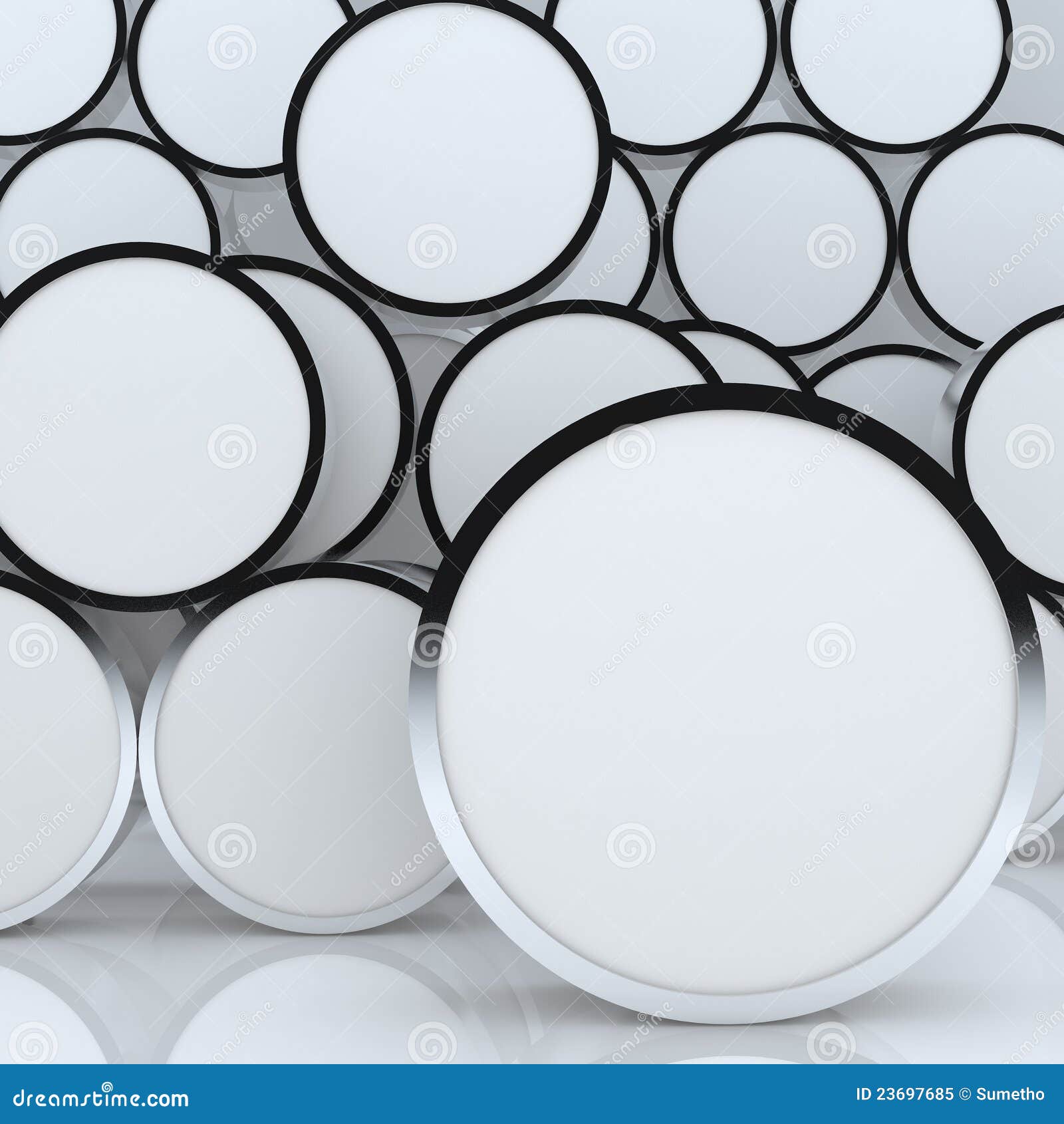 3D Blank Abstract White Rounded Box Display Stock Illustration ...