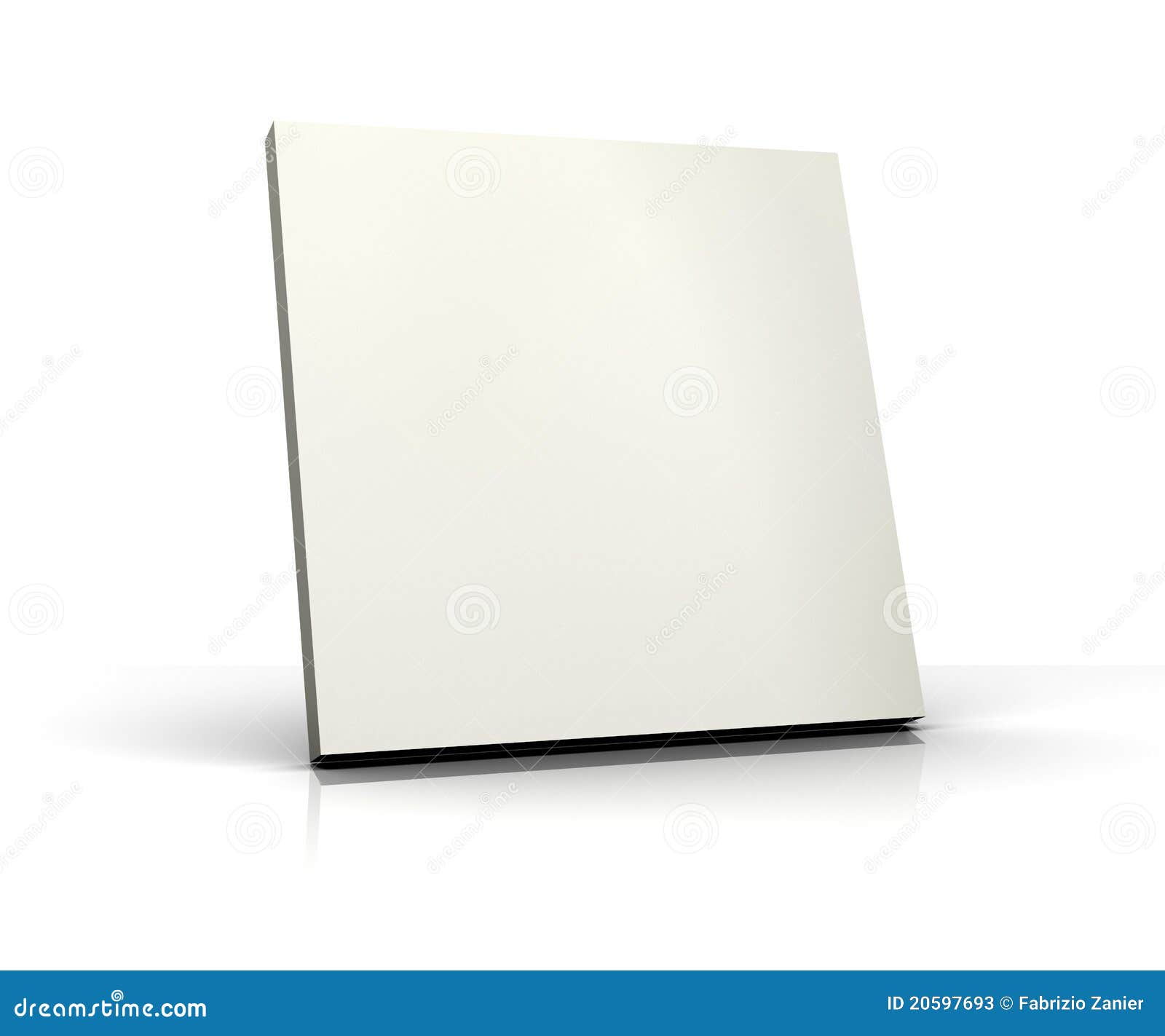 3d Blank Board Isolated on White Stock Illustration - Illustration of ...