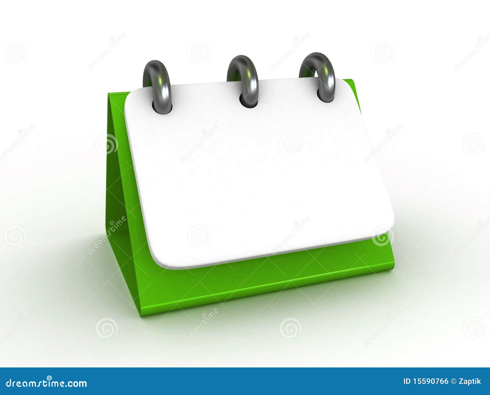 3D Blank Desktop calendar stock illustration. Illustration of everyday ...