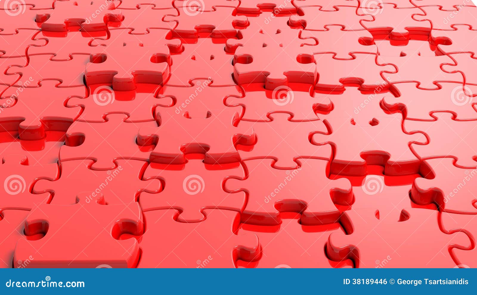 3D blank red puzzle stock illustration. Illustration of pieces - 38189446