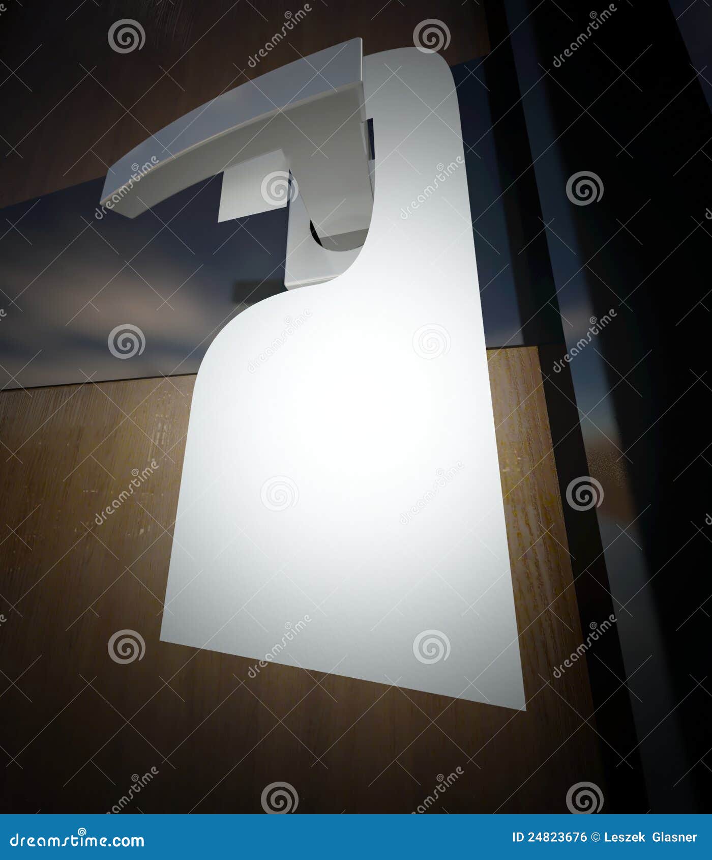 3d Blank Sign On Door Handle Stock Photography | CartoonDealer.com ...