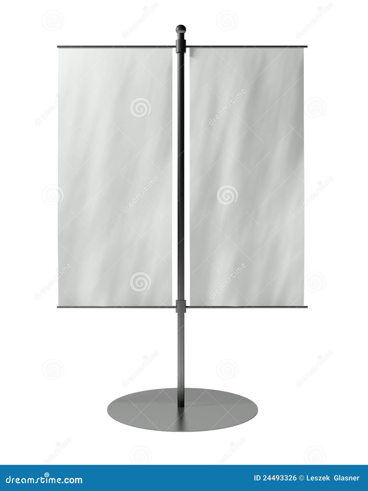 Table Flag USA. Two National Flags On Metal Flagpole Stand Isolated On ...