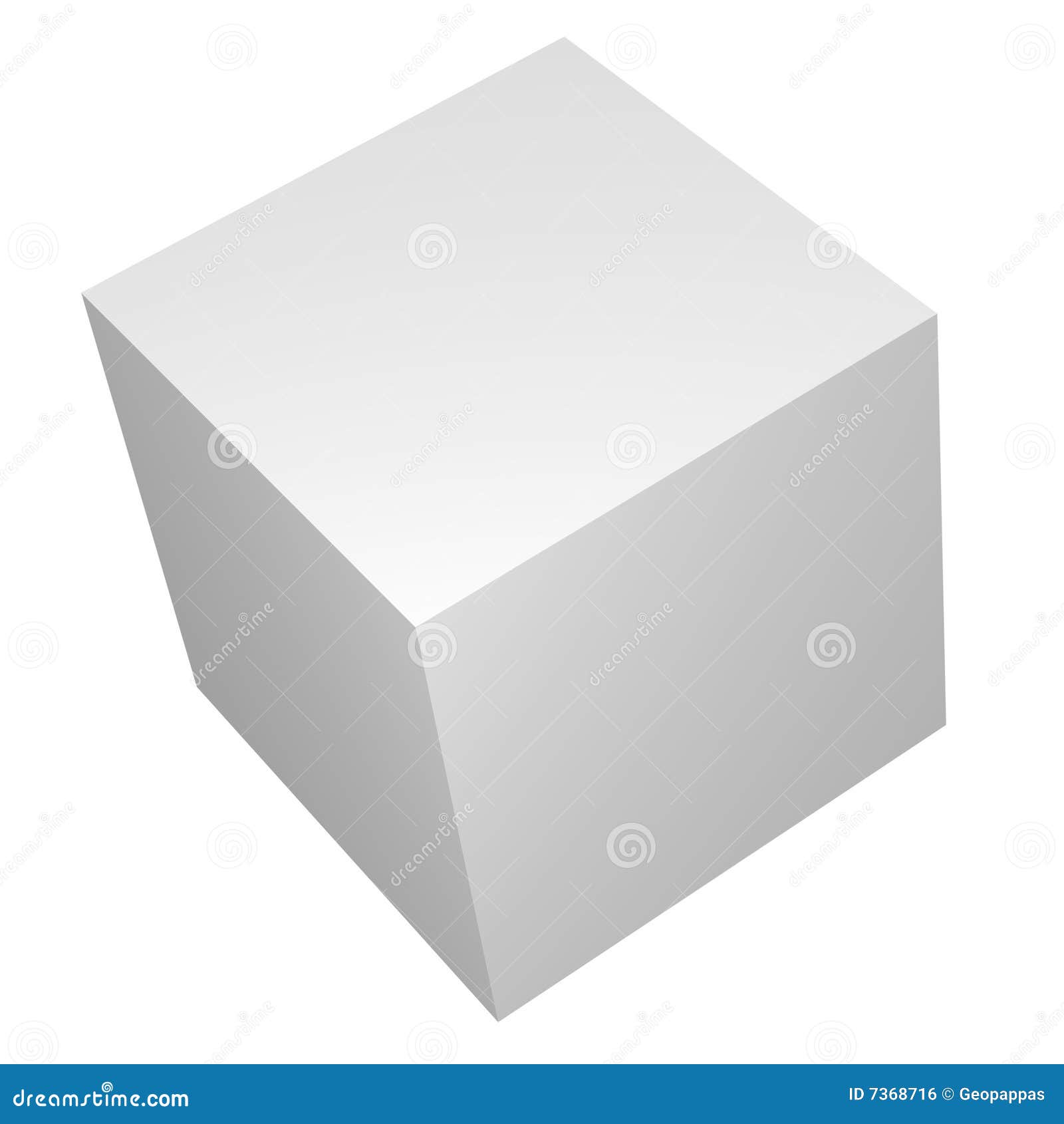 3D Blank White Box or Cube stock illustration. Illustration of brands ...