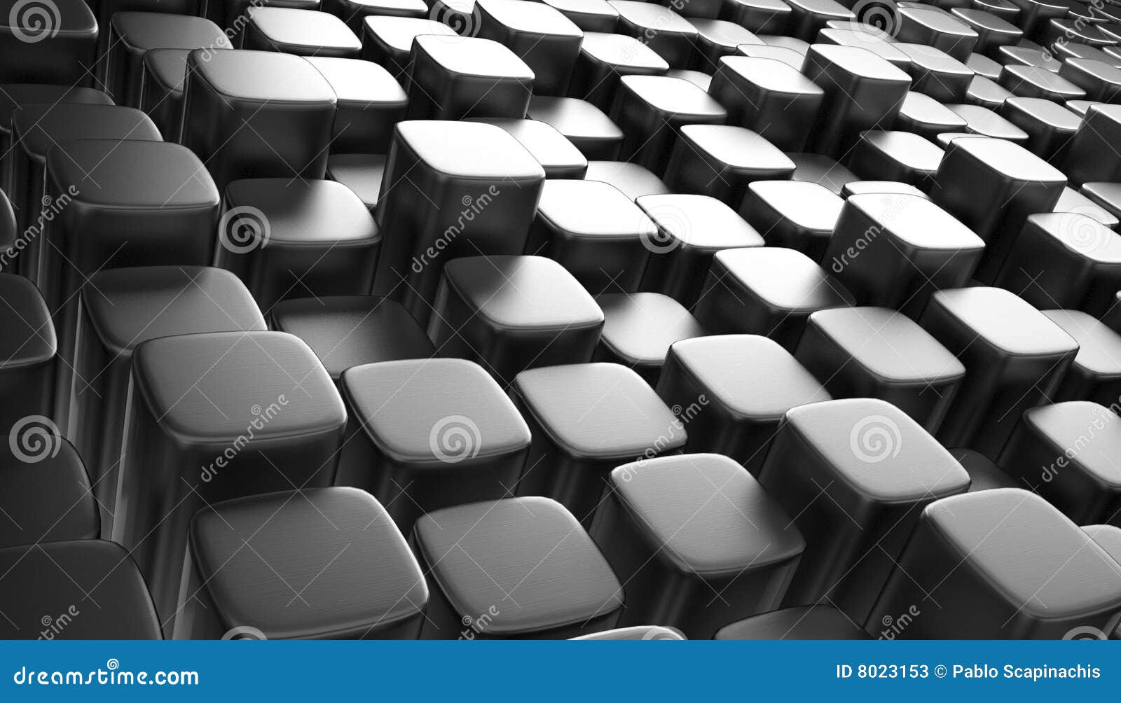 3D Blocks Abstract Background Metallic Stock Image - Image of concept ...