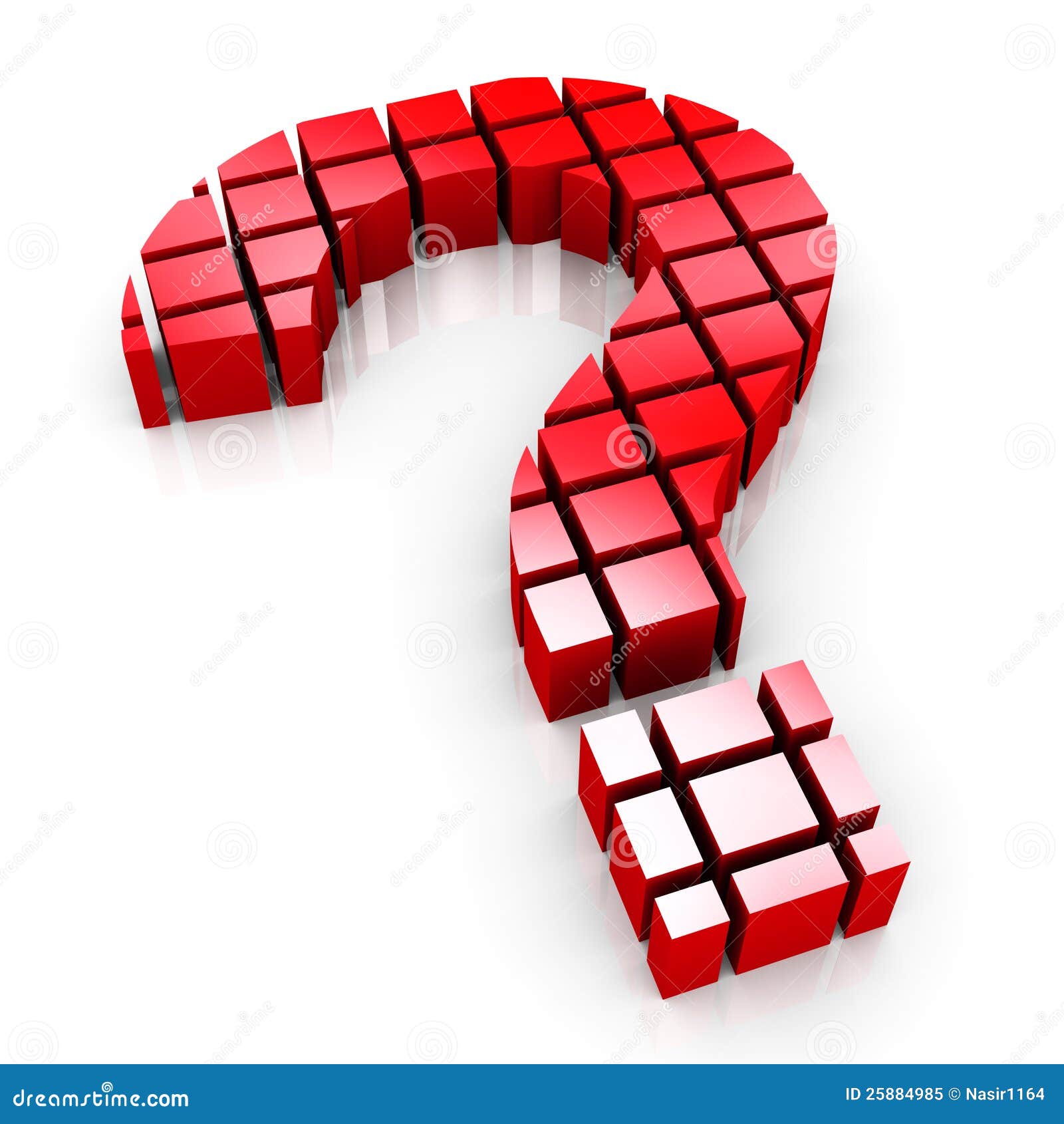 3d Blocks Question Mark Symbol Stock Illustration - Illustration of ...