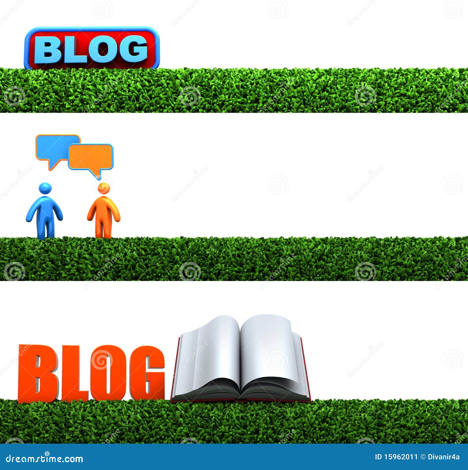 3D Blog headers stock illustration. Illustration of information - 15962011