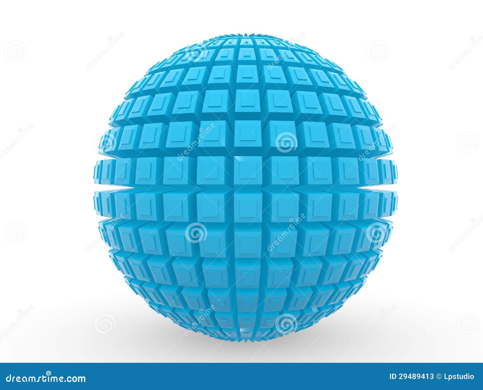 3d blue ball stock illustration. Illustration of planet - 29489413