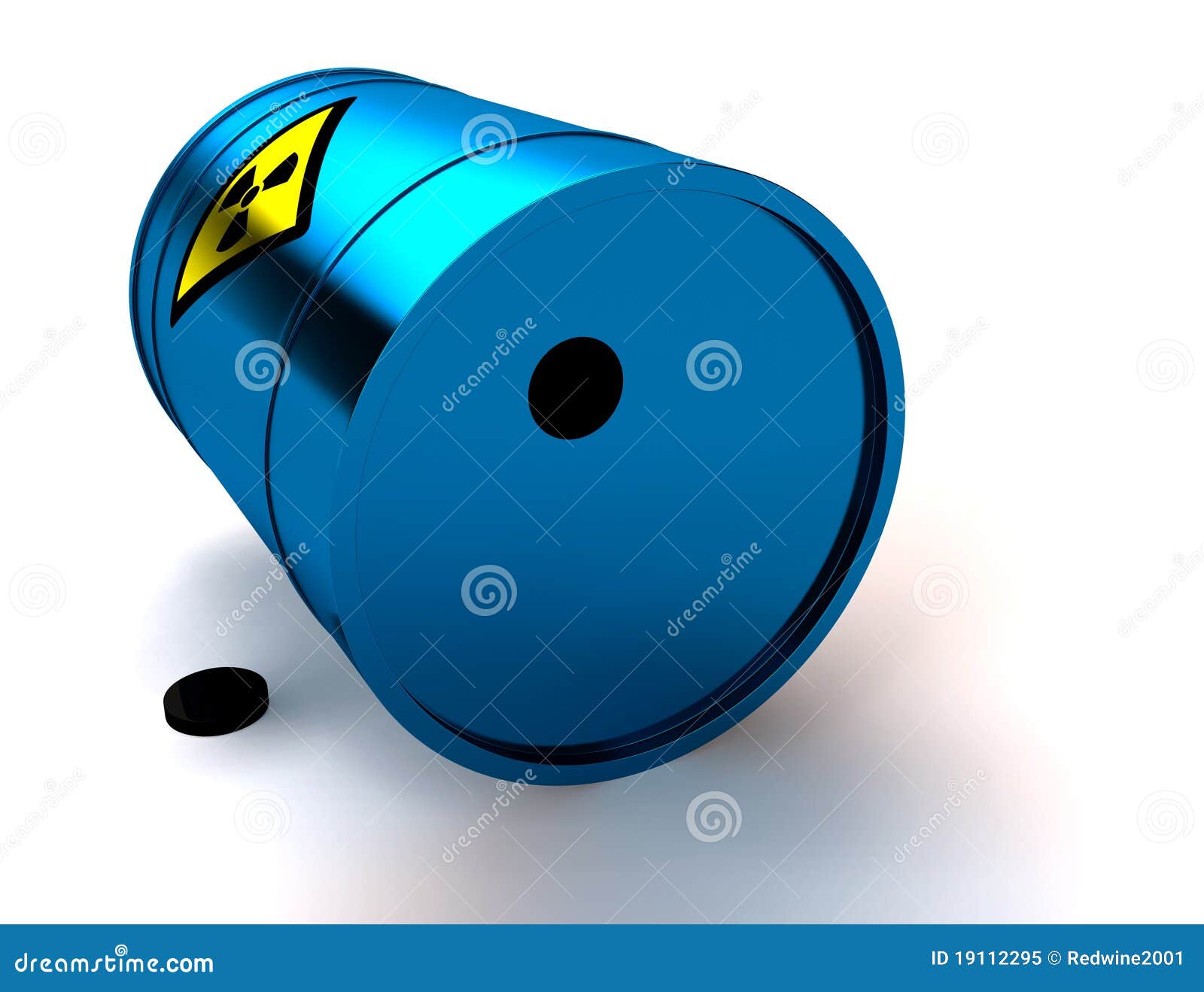 Barrel With Radioactive Waste In Flat Design. Acid Puddle. Ecological ...