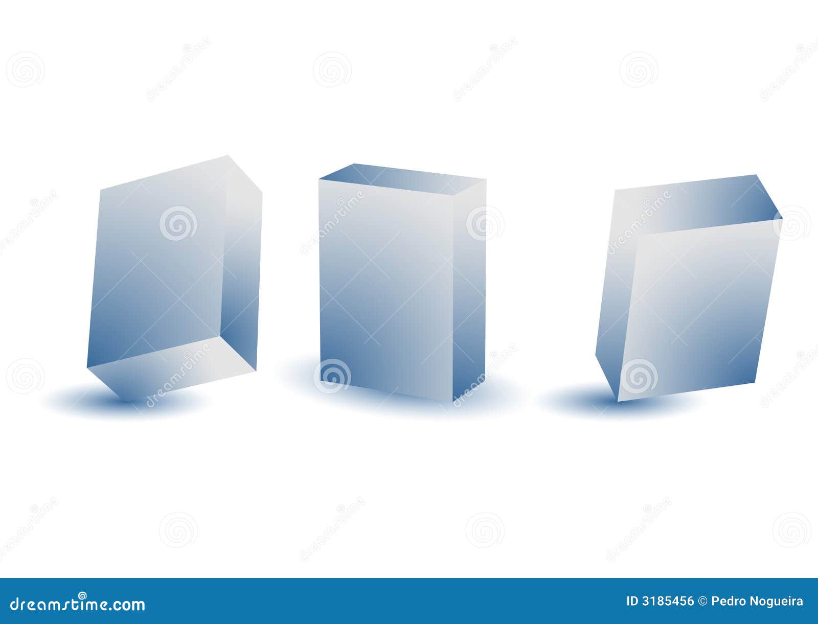 3D blue boxes stock vector. Illustration of isolated, container - 3185456