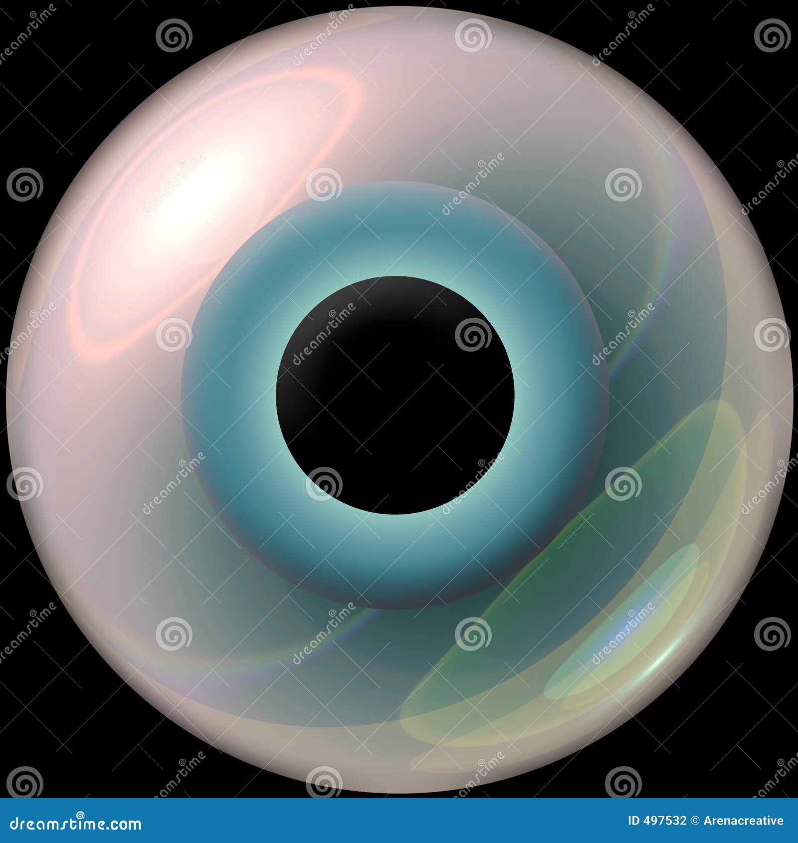 3d Blue Eyeball stock illustration. Illustration of optometrist - 497532