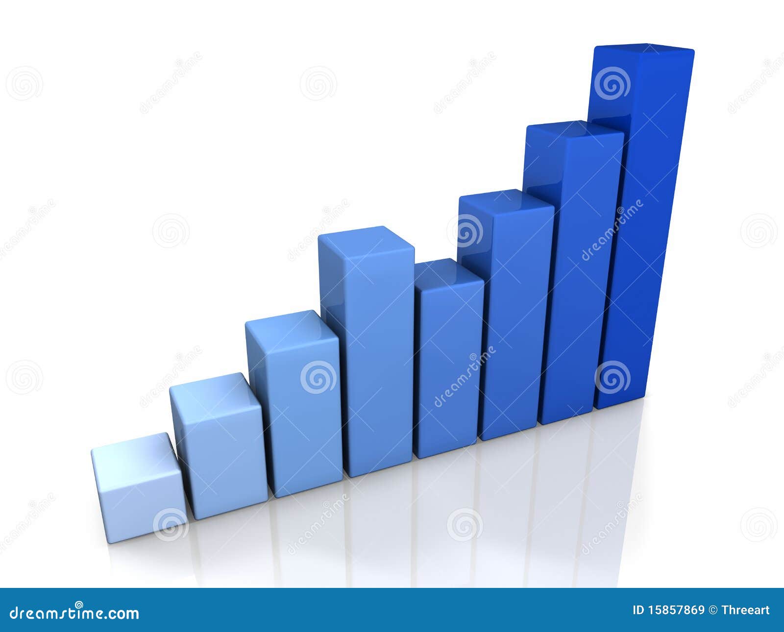 Blue Bar Graph With Red Arrow Royalty-Free Stock Image | CartoonDealer ...