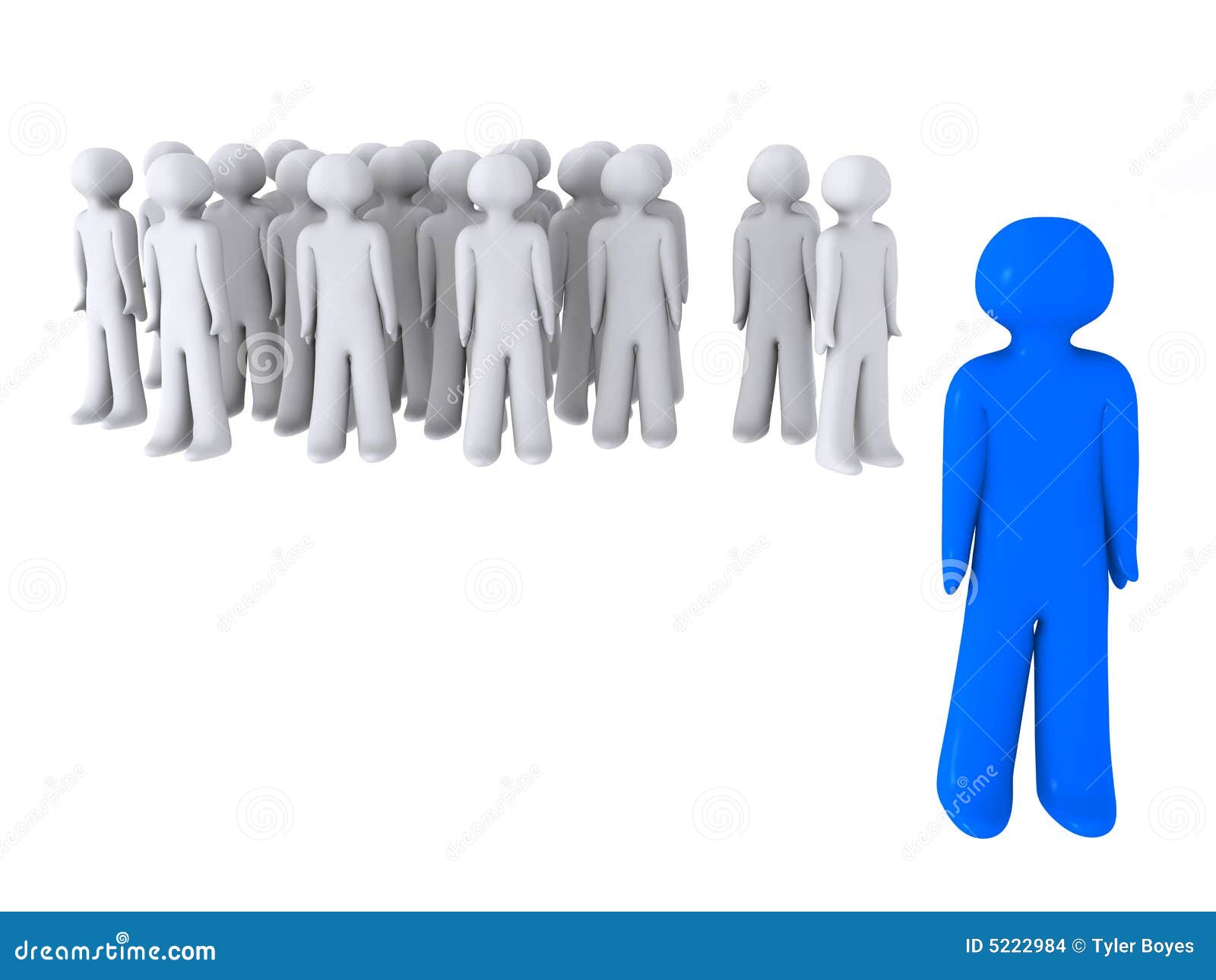 3D blue Guy stock illustration. Illustration of alone - 5222984