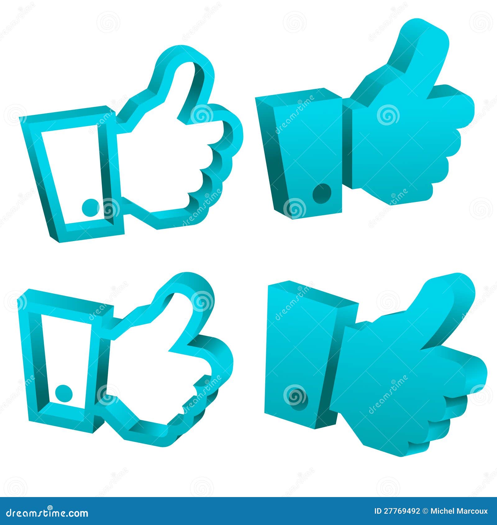 3D Blue Like it Hand Icons editorial photography. Illustration of ...