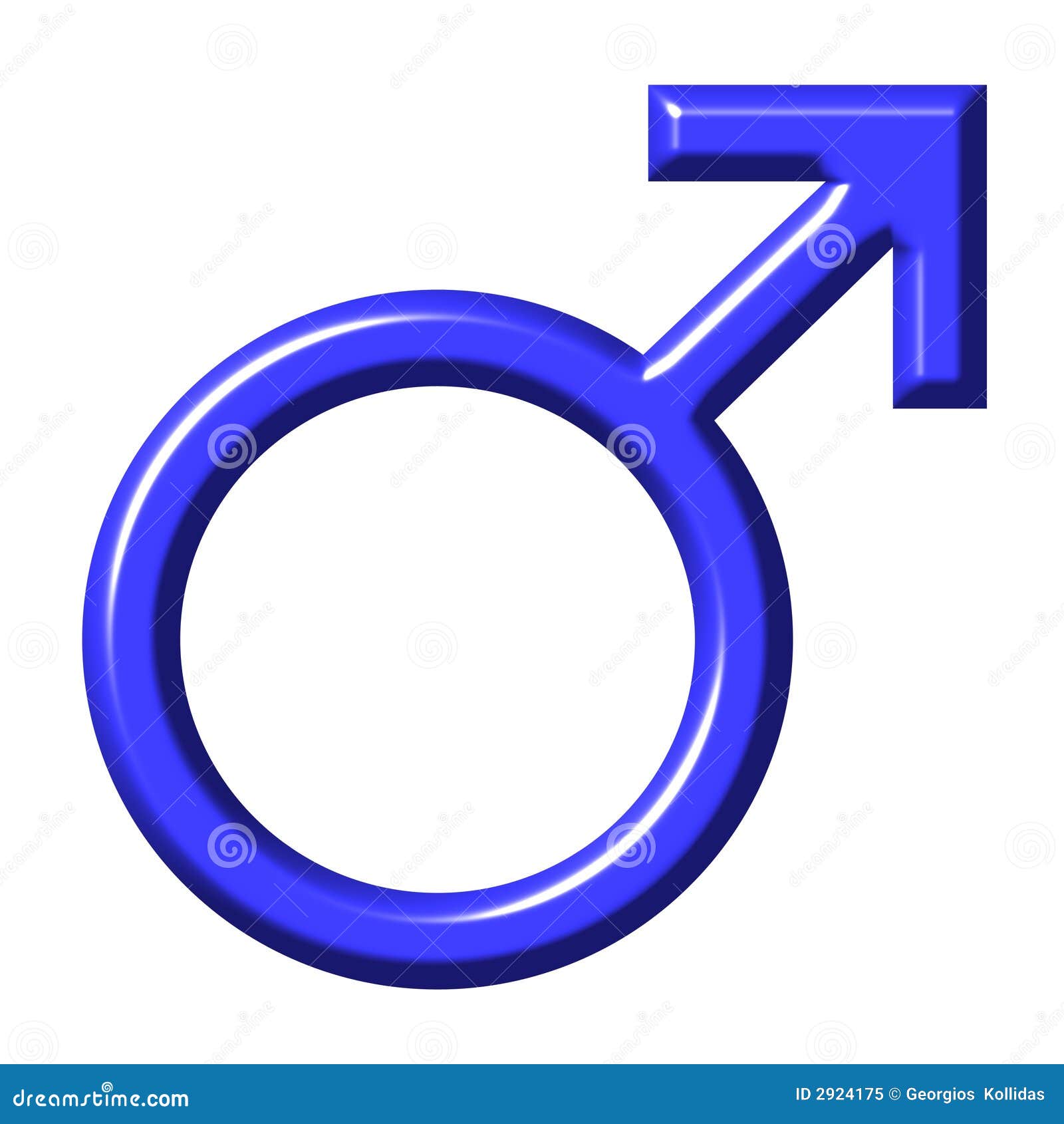 3D Blue Male Symbol stock illustration. Illustration of funky - 2924175