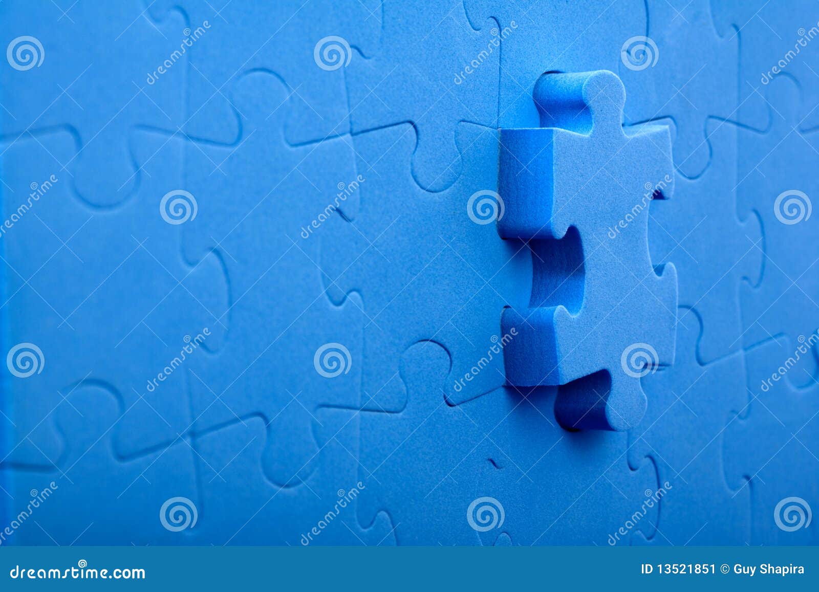 3D blue puzzle stock image. Image of puzzle, game, assemble - 13521851