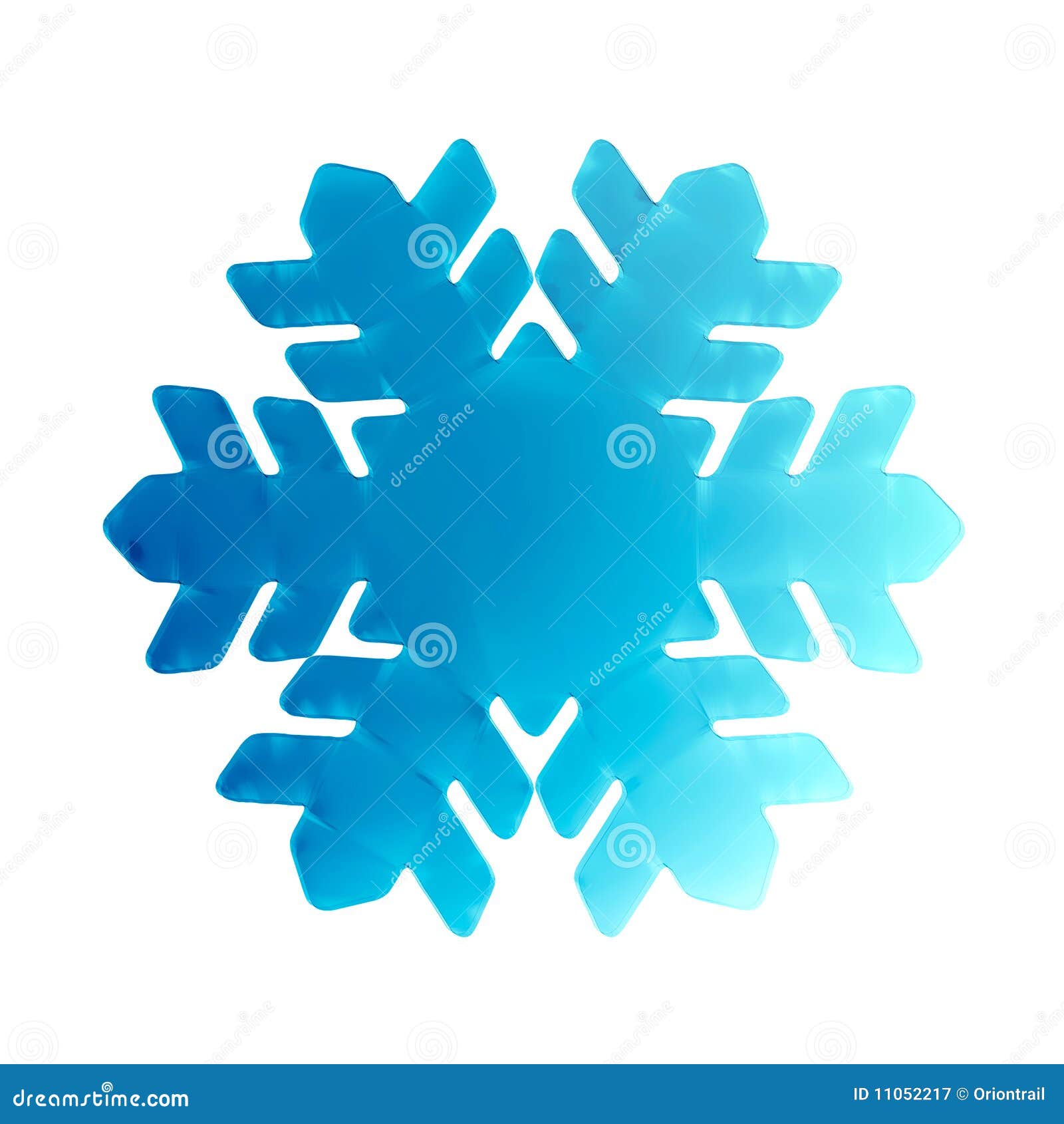 3D blue snowflake stock illustration. Illustration of flake - 11052217