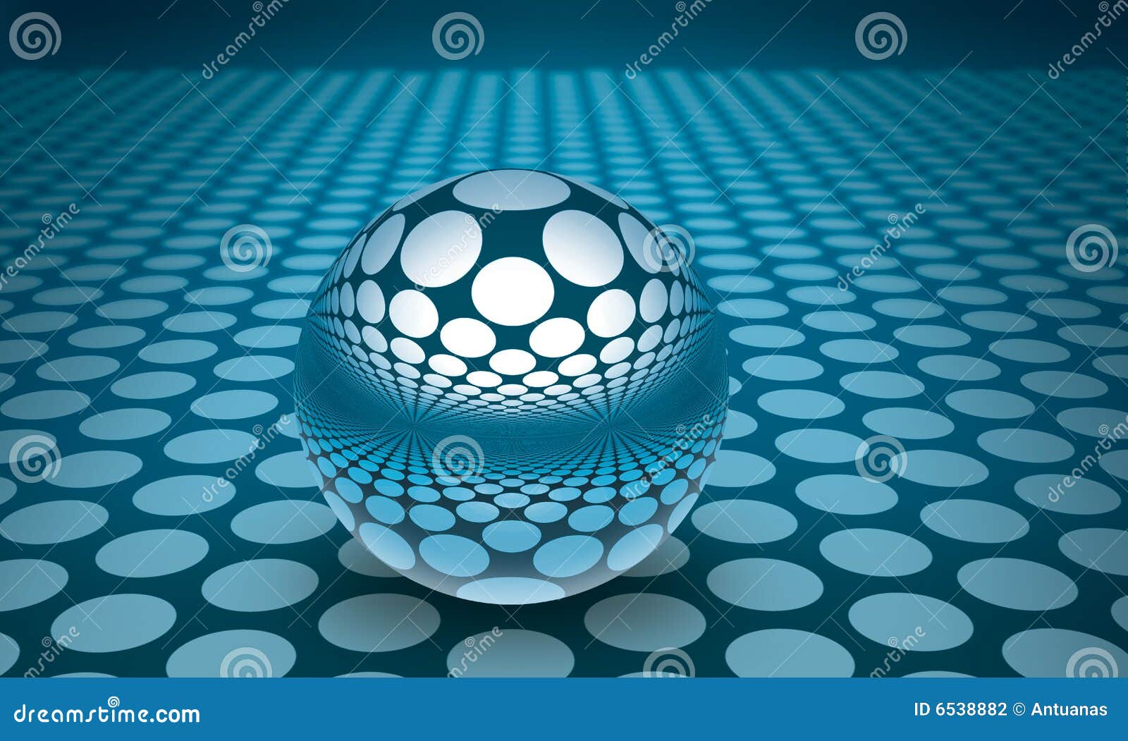 3D BLUE SPHERE with REFLECTIONS Stock Illustration - Illustration of ...