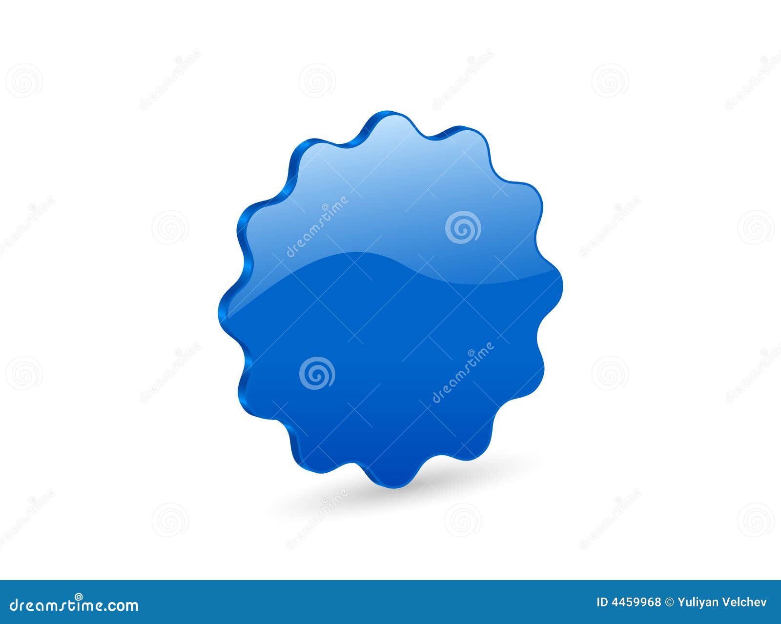 3D blue vector badge stock vector. Illustration of design - 4459968