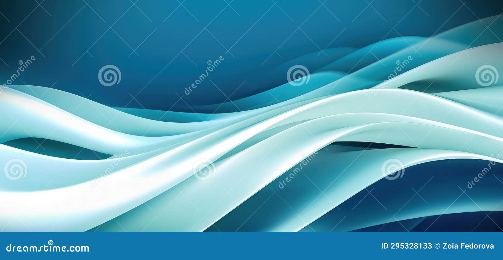 3D Blue Wavy Shapes stock illustration. Illustration of white - 295328133