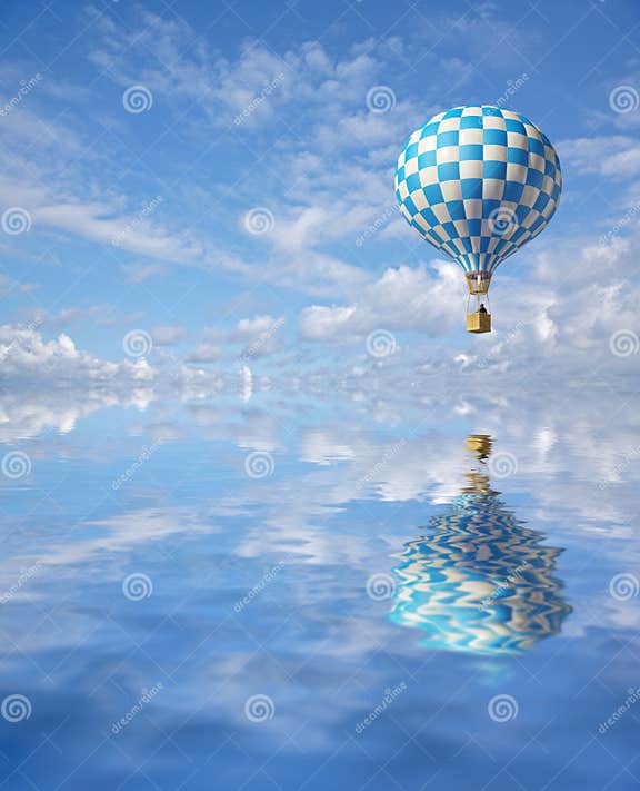 3d Blue-white Checker Balloon Stock Illustration - Illustration of ...