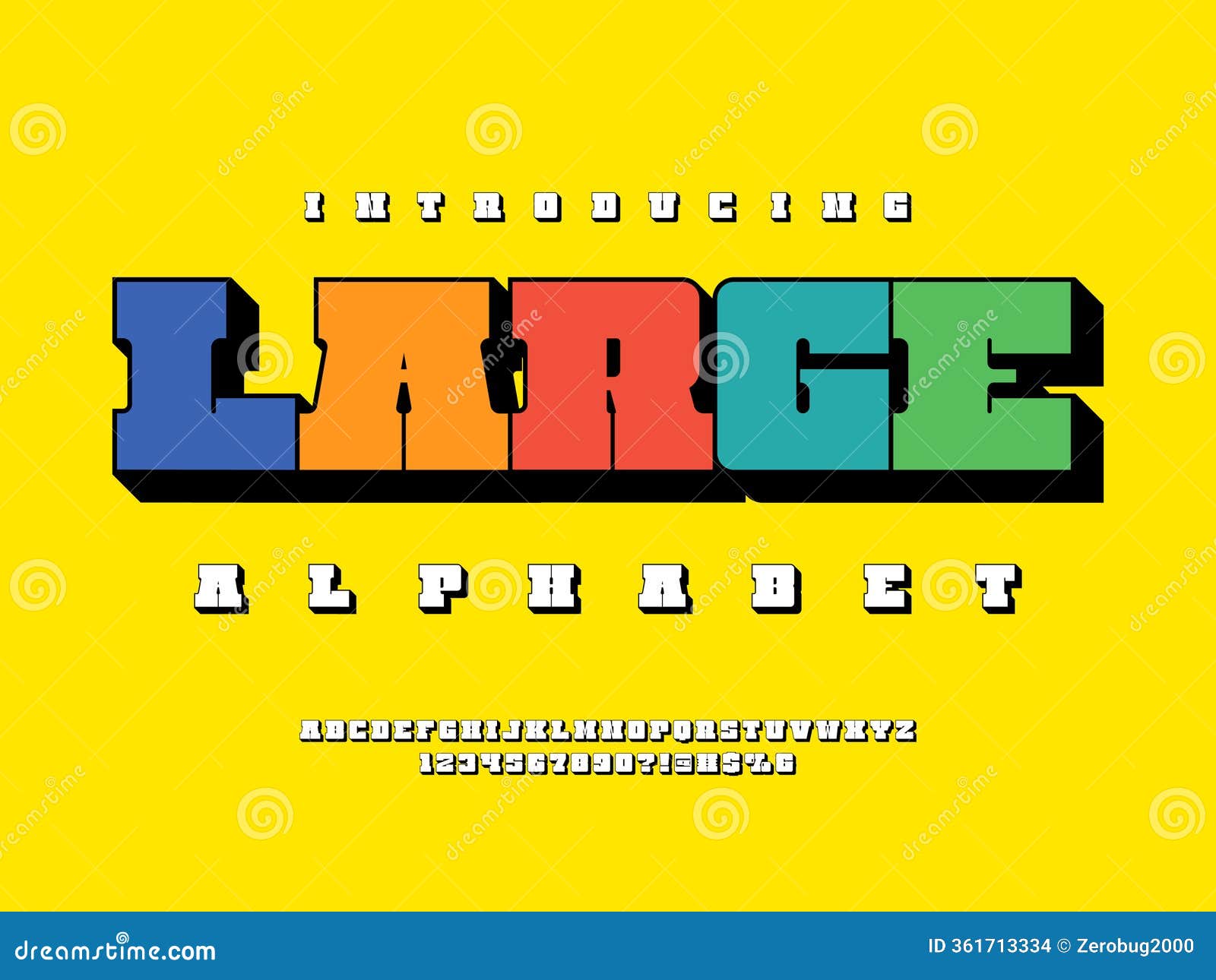 3D bold alphabet stock illustration. Illustration of colorful - 361713334