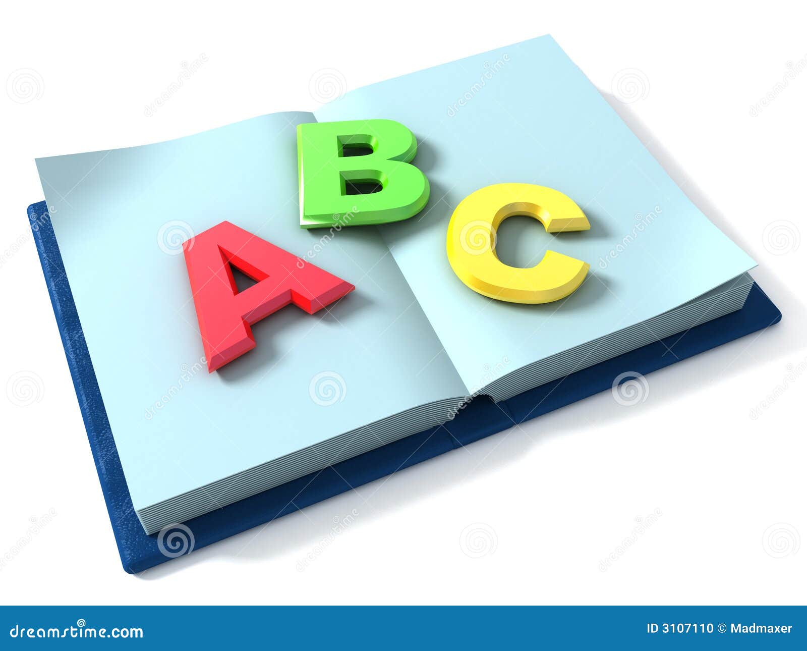 3d book stock illustration. Illustration of yellow, colors - 3107110