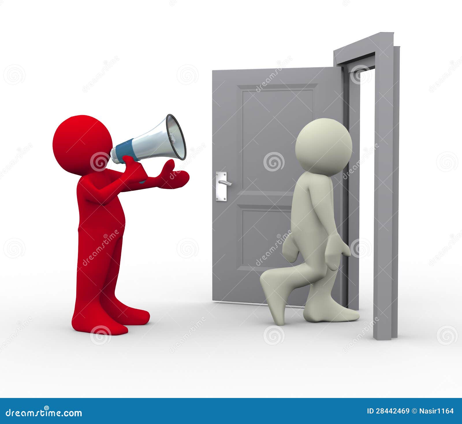 3d Boss Terminated His Employee Stock Illustration - Illustration of ...