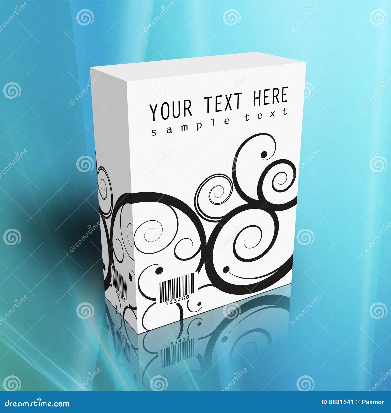 3d box stock illustration. Illustration of cardboard, print - 8881641