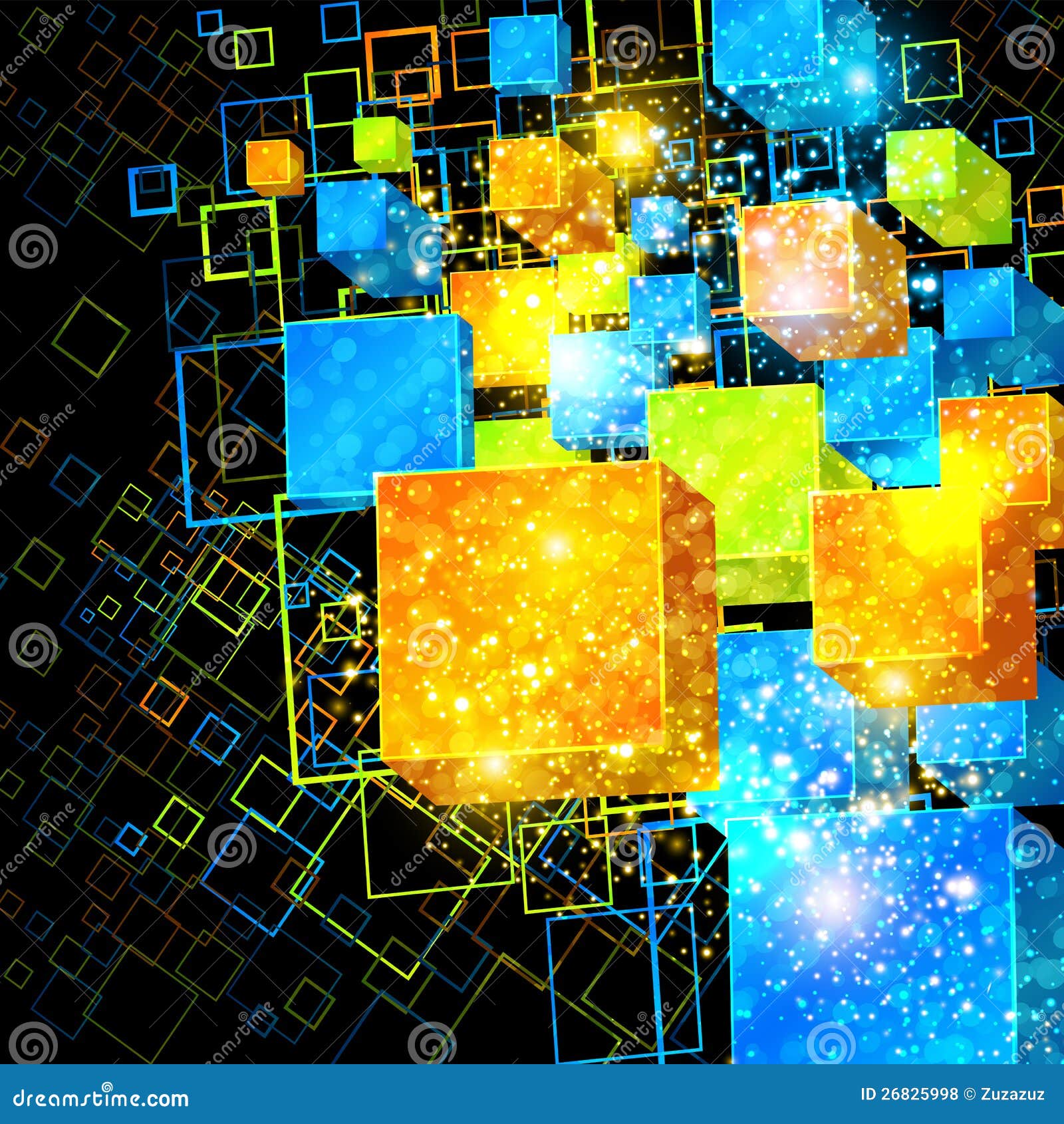 3d box abstract background stock vector. Illustration of brochure ...