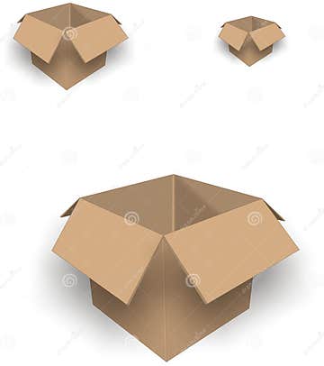 3D box sizes stock vector. Illustration of brown, industrial - 8425675