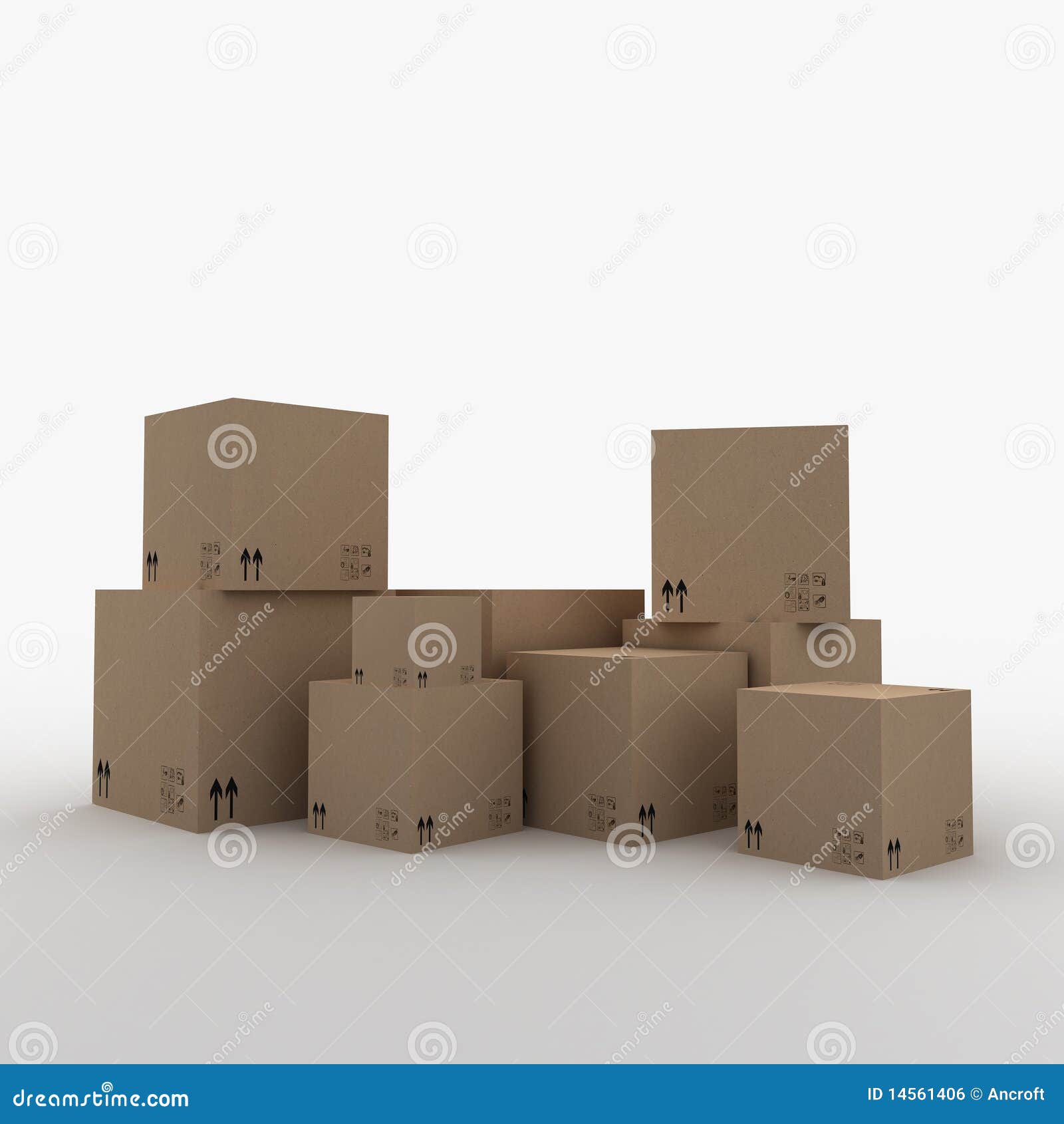 3D Boxes stock illustration. Illustration of stack, background - 14561406