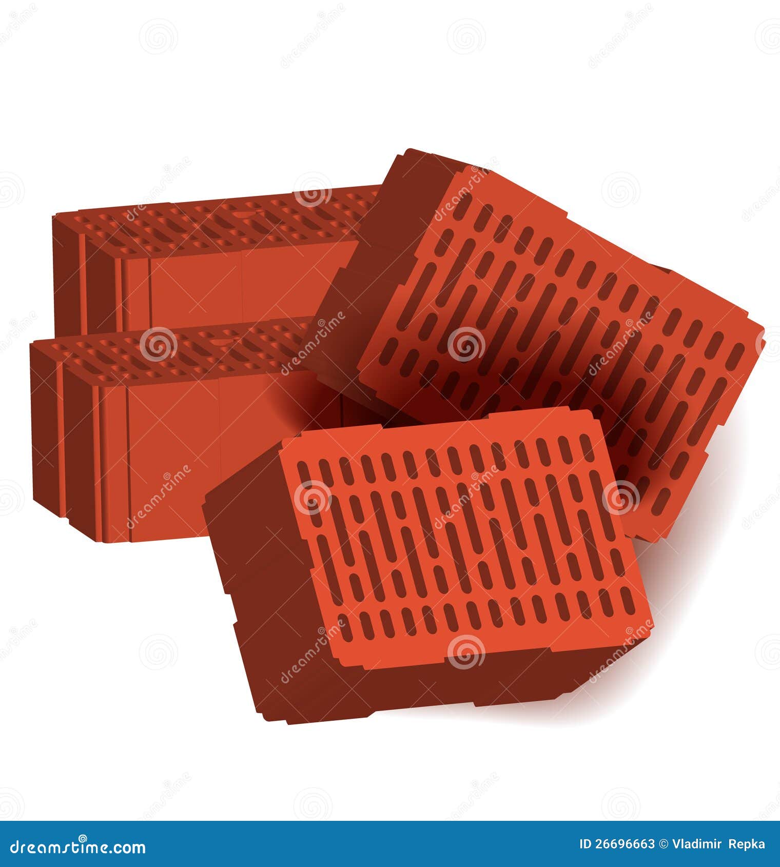 3D Bricks stock vector. Illustration of three, ceramic - 26696663